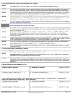 DD Form 2967 – Domestic Abuse Victim Reporting Option Statement - DD Forms