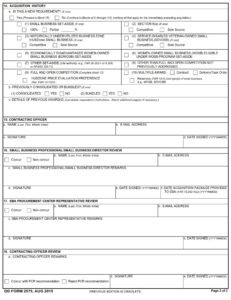 DD Form 2579 – Small Business Coordination Record - DD Forms