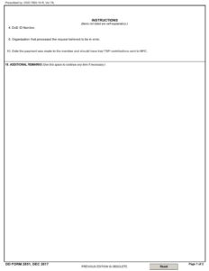 DD Form 2851 – Request to Correct Thrift Savings Plan Agency Error - DD ...