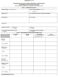 DD Form 2906D – Defense Civilian Intelligence Personnel System (DCIPS ...