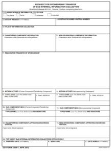 DD Form 2936-1 – Request for Sponsorship Transfer of DoD Internal ...