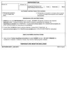 DD Form 3035-1 – Cold Chain Management Shipping Label for Refrigerated ...