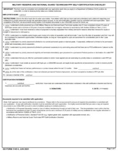 DD Form 3145-3 – Military Reserve and National Guard Technician PPP ...
