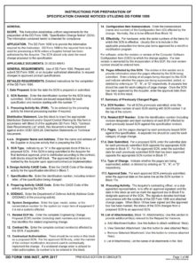 DD Form 1696-INST – Instructions for Preparation of Specification ...