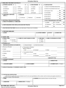 DD Form 2062 – Record of Preparation and Disposition of Remains ...