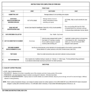 DD Form 2624 – Specimen Custody Document – Drug Testing - DD Forms