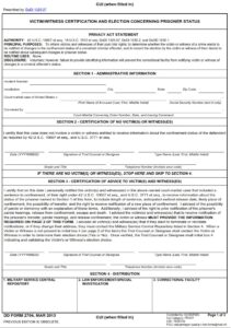 DD Form 2704 – Victim/Witness Certification and Election Concerning ...