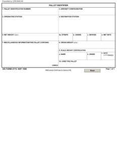 DD Form 2775 – Pallet Identifier - DD Forms