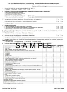 DD Form 2900 – Post Deployment Health Re-assessment (PDHRA) - DD Forms