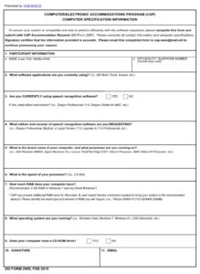 DD Form 2989 – Computer/Electronic Accommodations Program (CAP ...