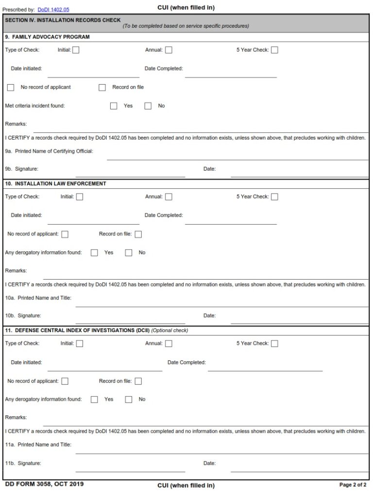 DD Form 3058 – Department of Defense Consent to Conduct Installation ...