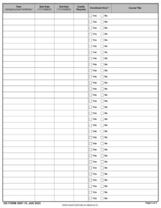 DD Form 3067-15 – SMART Scholarship Revised Degree Completion Plan - DD ...