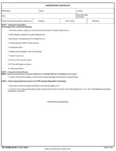 DD Form 3076-4 – Military Working Dog (MWD) Disposition Checklist - DD ...