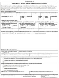 DD Form 3114 – Department of Defense Uniform Command Disposition Report ...