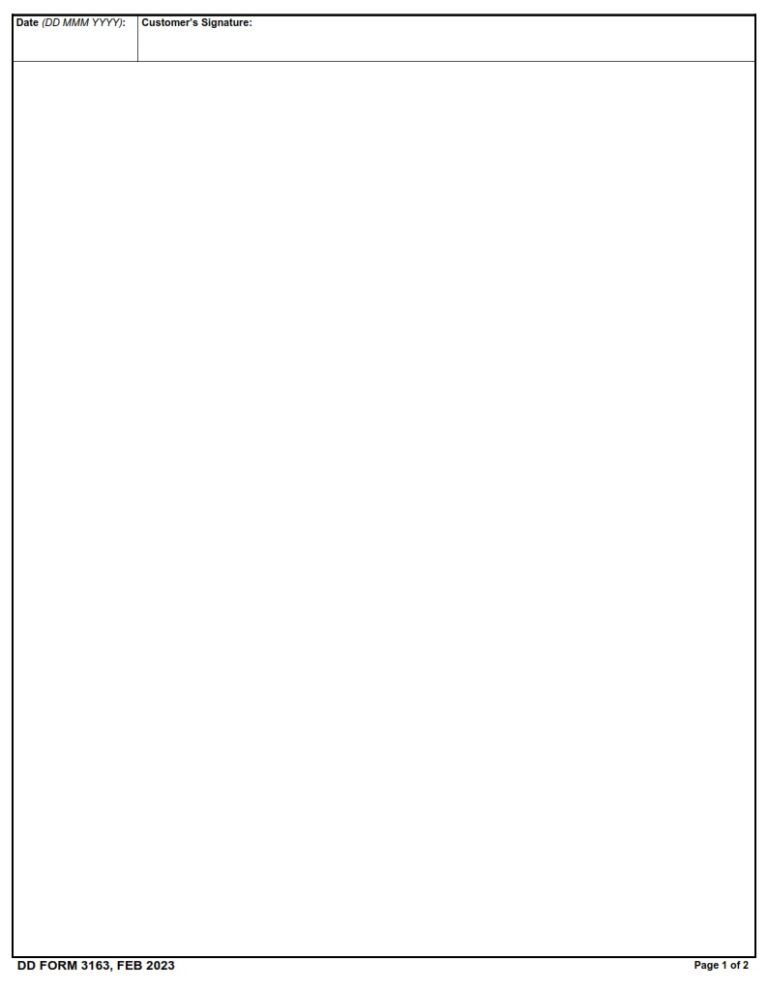 DD Form 3163 – Privately Owned Vehicle (POV) Shipping Counseling Form ...