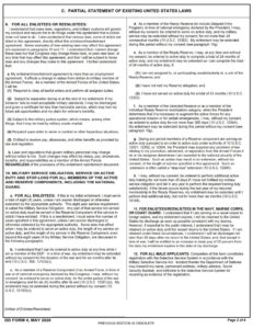 DD Form 4 – Enlistment/Reenlistment Document Armed Forces of the United ...