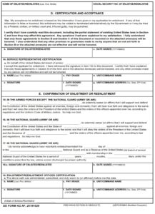 DD Form 4/1 – Enlistment/Reenlistment Document Armed Forces of the ...