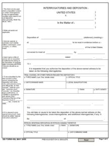 DD Form 456 – Interrogatories and Dispositions - DD Forms